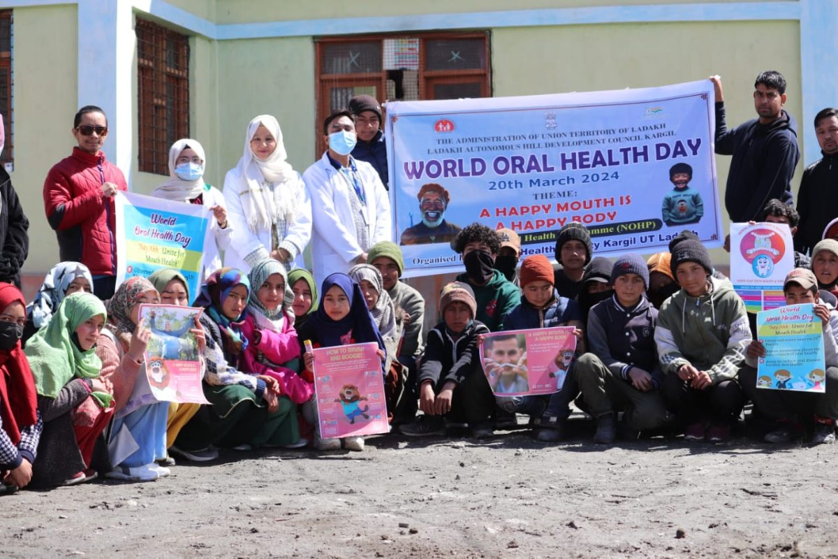 World Oral Health Day celebrated at GHS Thasgam Sankoo Kargil, GMS ...