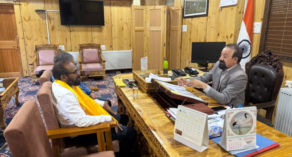 CEC chairs meeting with Nirman Kishan Jambulkar IES, ED (P), Ro-Ladakh ...